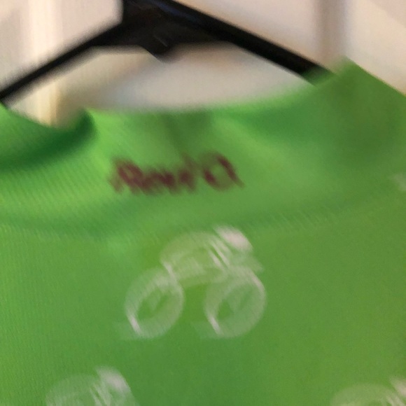 Rev | Tops | Revi Womens Cycle Shirt Lime Green Pink Xl | Poshmark